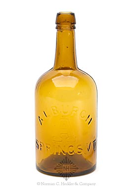 Lot 86: "Alburgh / A / Springs. VT." Mineral Water Bottle, T #V1