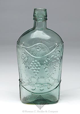 Lot 231: Grape Clusters And Vines Pictorial Flask