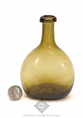 Lot 10: Freeblown Chestnut Flask, Similar to KW fig. 47