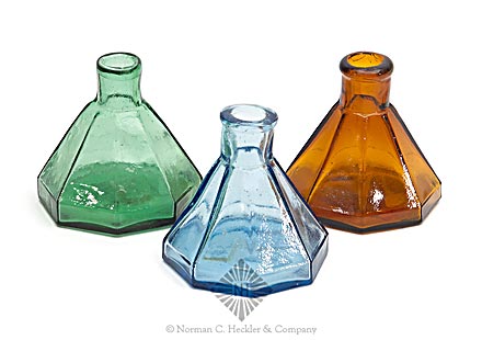 Lot 13: Lot Of Three Umbrella Ink Bottles, Similar in form and ...