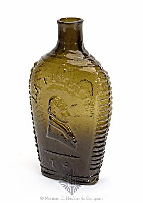 Lot 29: "Lafayette" And Bust - "DeWitt Clinton" And Bust Portrait Flask ...