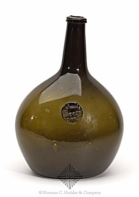 Lot 83: "Isaac / Beers / 1774" Sealed Wine Bottle, Similar in form to ...