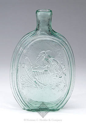 Eagle - Stag And "Coffin & Hay. / Hammonton" Historical Flask, GII-50