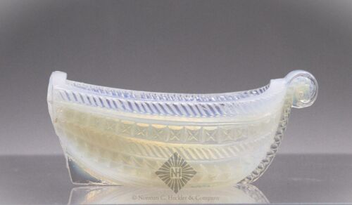 Boat Pressed Glass Salt